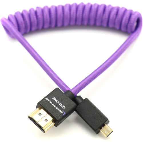 Kondor Blue Gerald Undone Braided Coiled High-Speed Micro-HDMI to HDMI ...