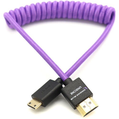 Kondor Blue Gerald Undone Braided Coiled High-Speed Mini-HDMI to HDMI ...